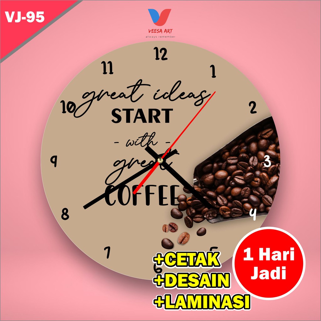 Jual Jam Dinding Coffee Kafe Kaffe Cafe Kopi Restoran Tempat Makan ...