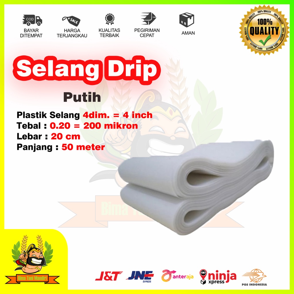 Jual Selang Drip Selang Irigasi Selang Sawah Putih 4 Inch 4 Dim 50 ...
