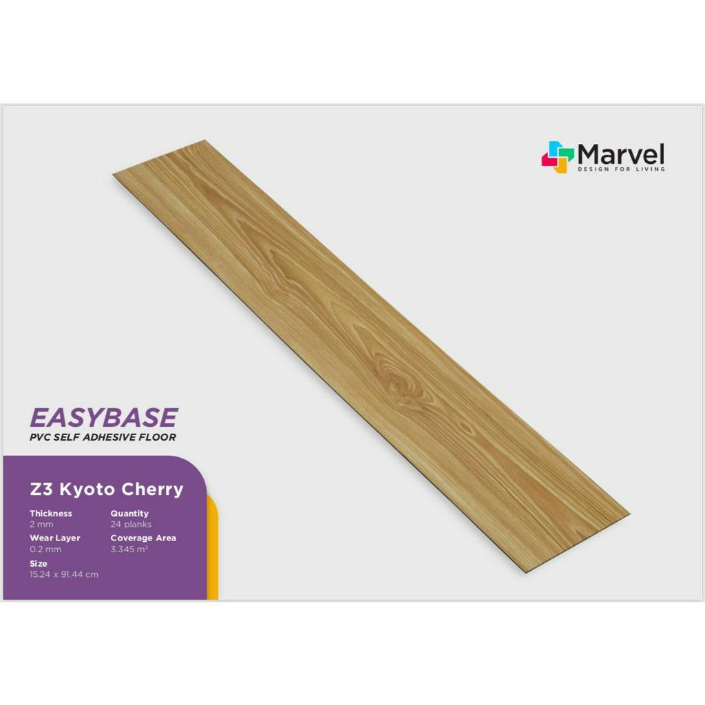 Jual Lantai Vinyl Stiker Lantai Kayu Vinyl 2mm Easybase Marvel Z3 Kyoto ...