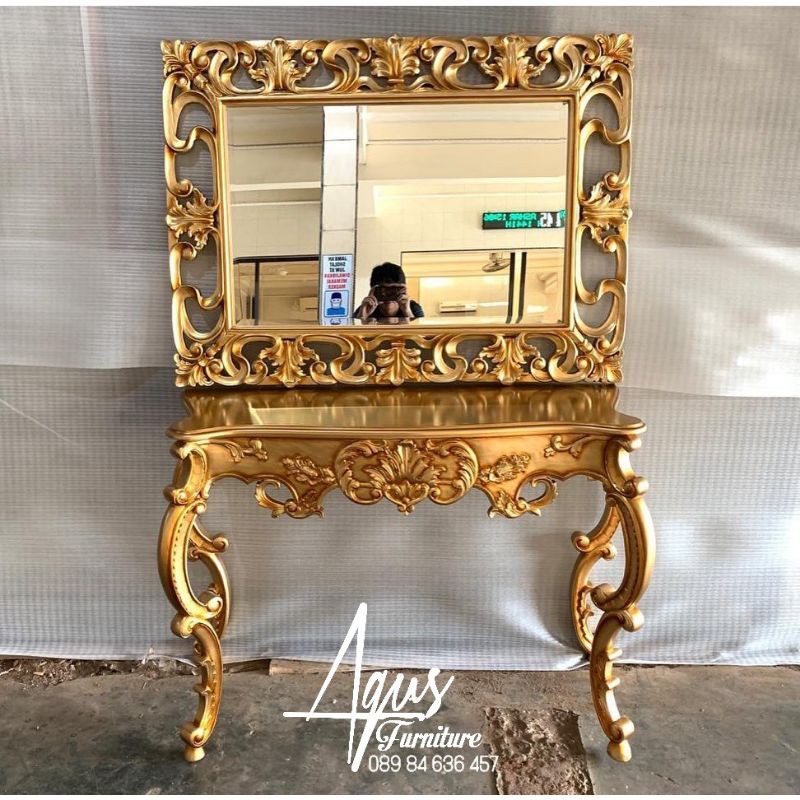 Jual MEJA CONSOLE MEWAH SET GOLD DUCO (meja hias meja samping meja rias ...