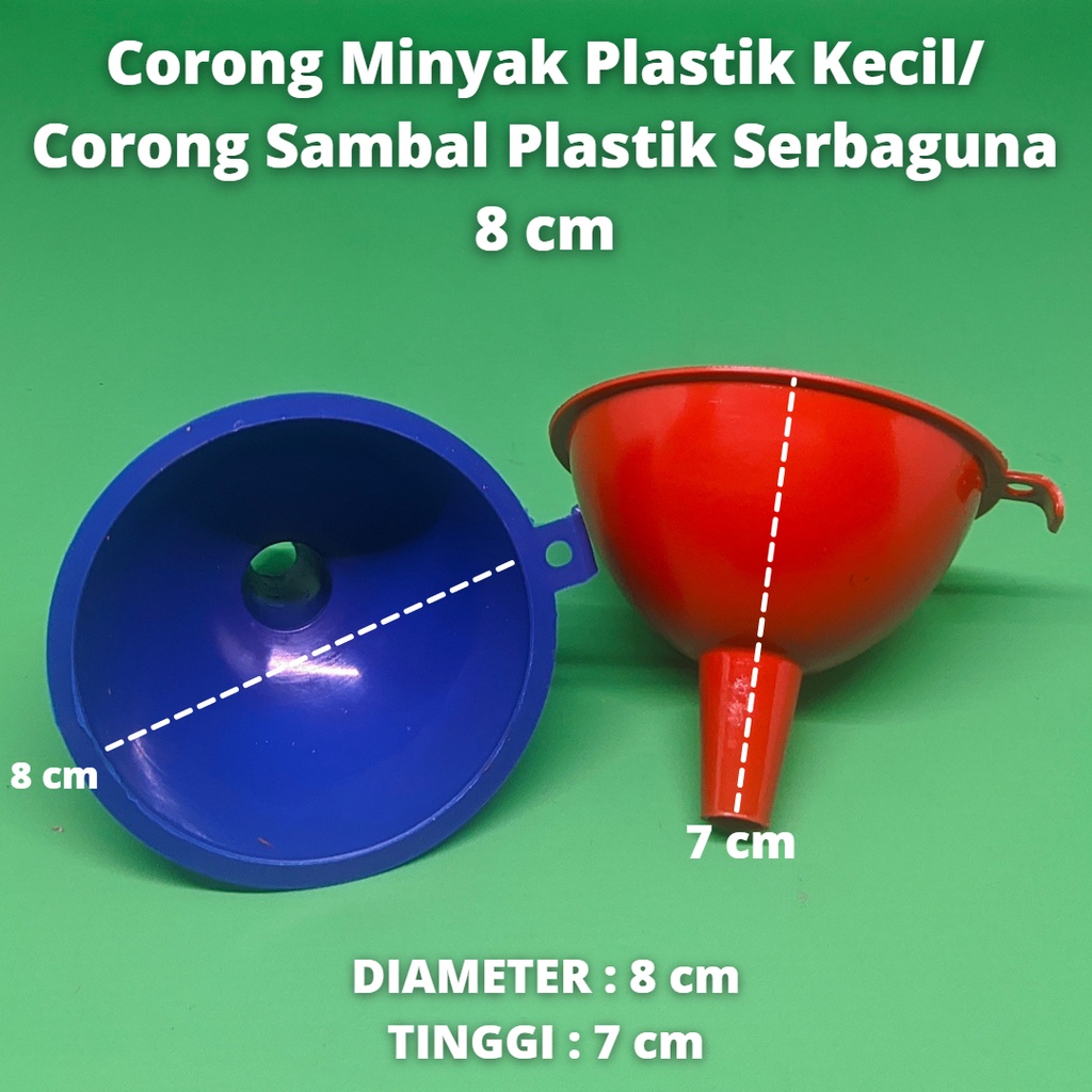 Jual Corong Minyak Plastik Kecil/ Corong Sambal Plastik Serbaguna 8 cm ...