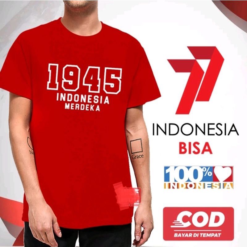 Jual BAJU 17 AGUSTUS Kaos 1945 INDONESIA MERDEKA | HUT RI 80th ...