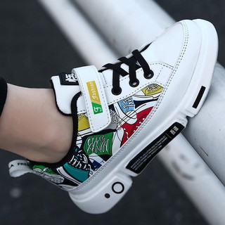 Jual ANING ANINGBOY - Sepatu anak-anak Sneakers Warna Hitam Putih Motif ...