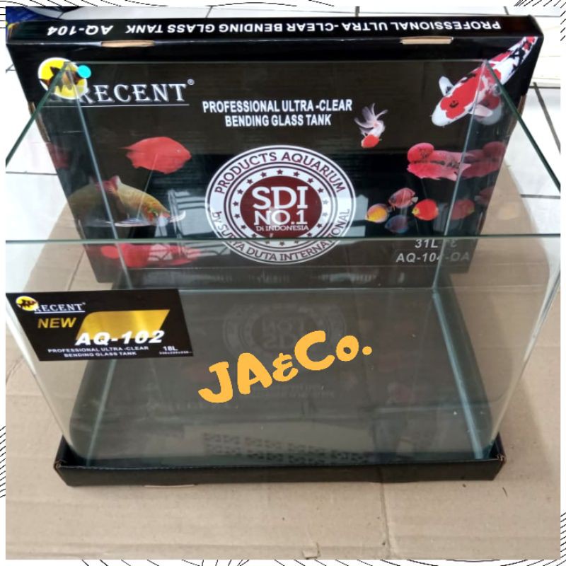 Jual Aquarium Akuarium Kaca Bending Glass Tank RECENT AQURA HIKARI AQ ...