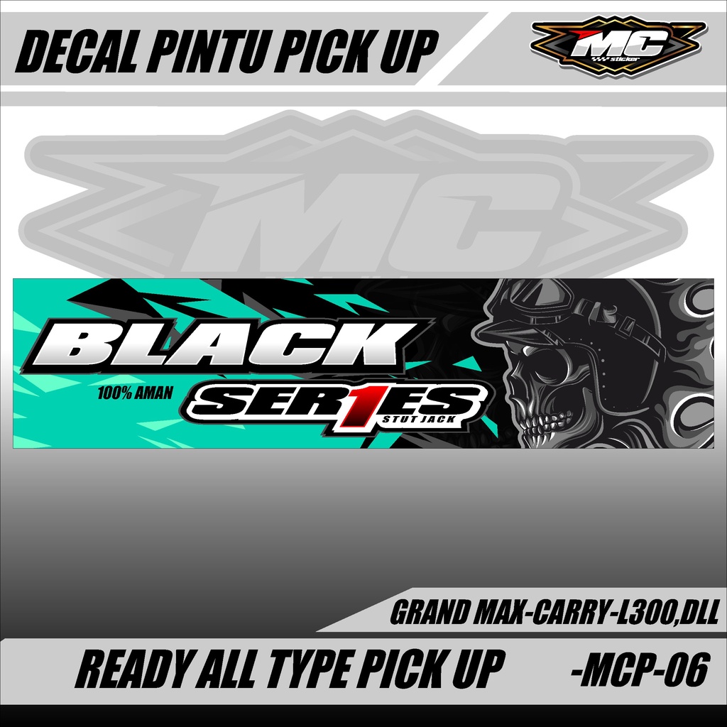 Jual STIKER PINTU BELAKANG GRANDMAX BLACK SERIES - DECAL STICKER BAK ...