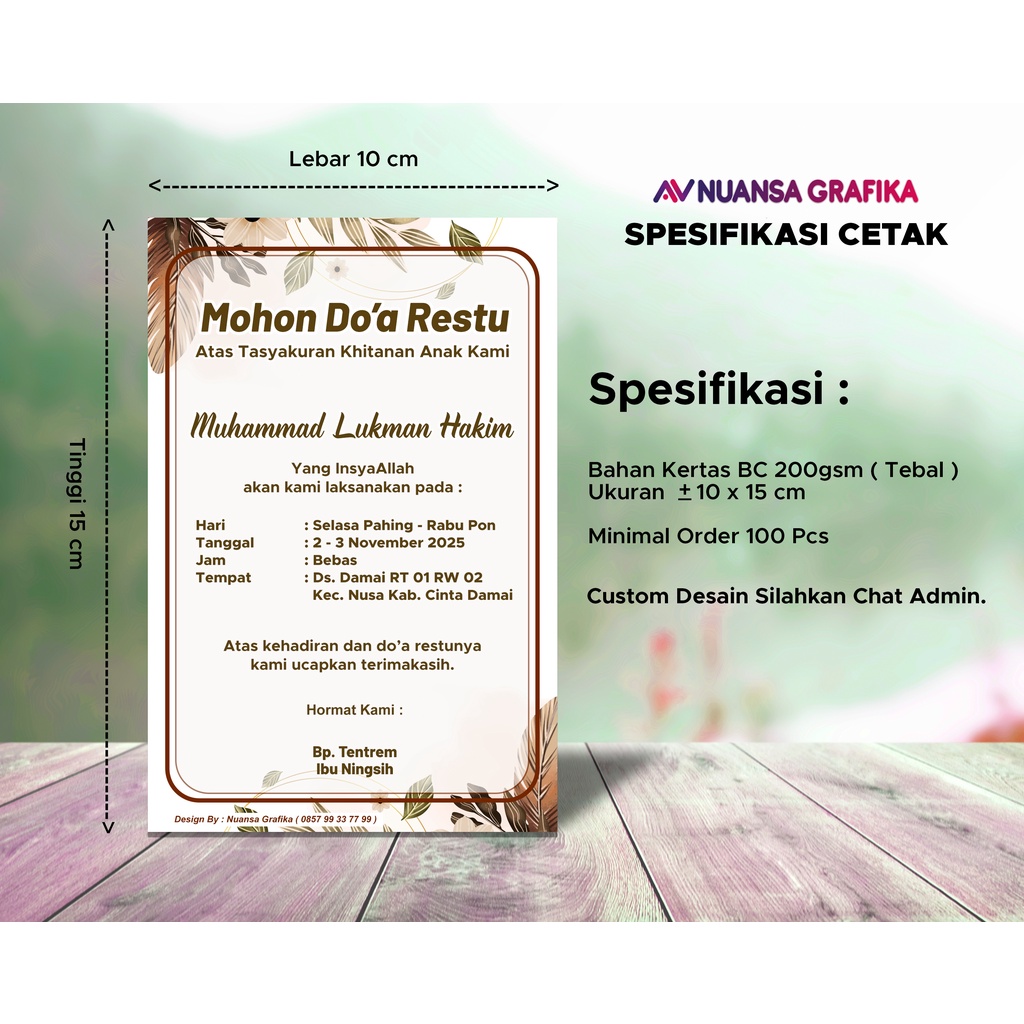 Jual CETAK UNDANGAN BESEK | UNDANGAN SOROGAN | UNDANGAN PUNJUNGAN ...