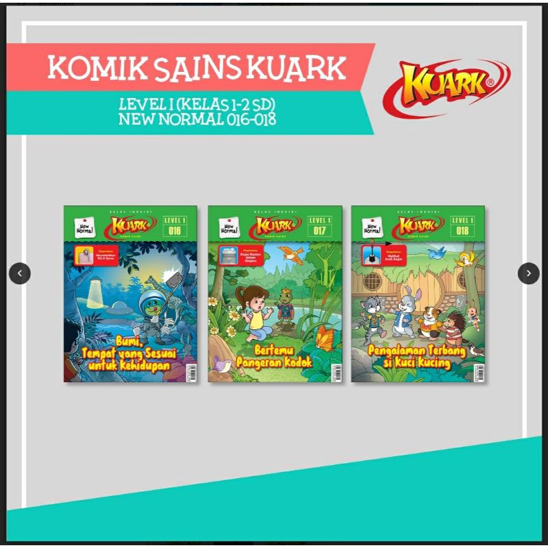 Jual komik sains kuark new normal ed 16-18 level 1 kelas 1-2 SD ...