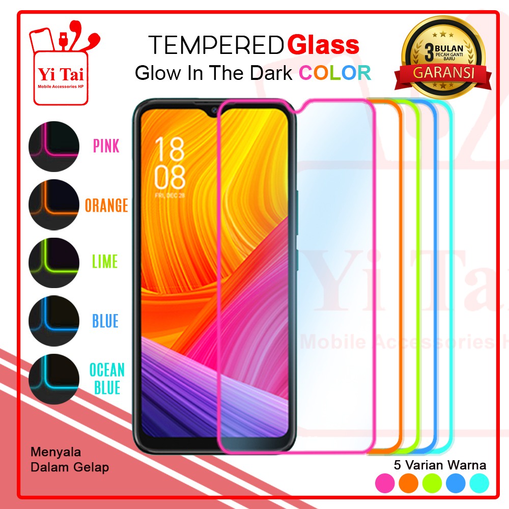 Jual YI TAI TEMPER GLASS ANTI GORES SPY GLOW IN THE DARK OPPO A5/A9 ...