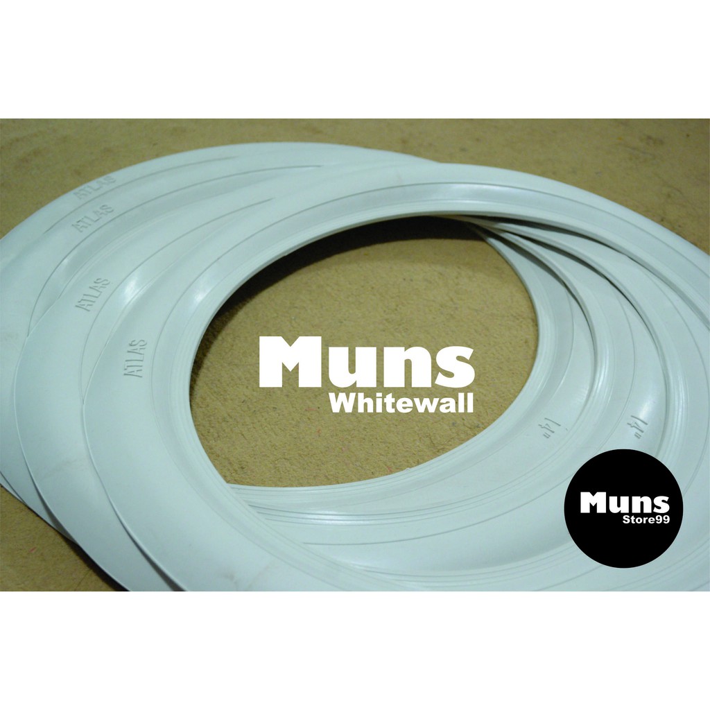 Jual Lis ban Mobil White Wall Ban Mobil Velg Ring 14 Putih Polos Atlas ...