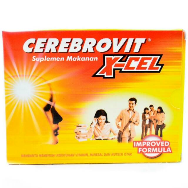 Jual Cerebrovit X-Cel - Suplemen Otak Daya Ingat - Vitamin Mineral ...