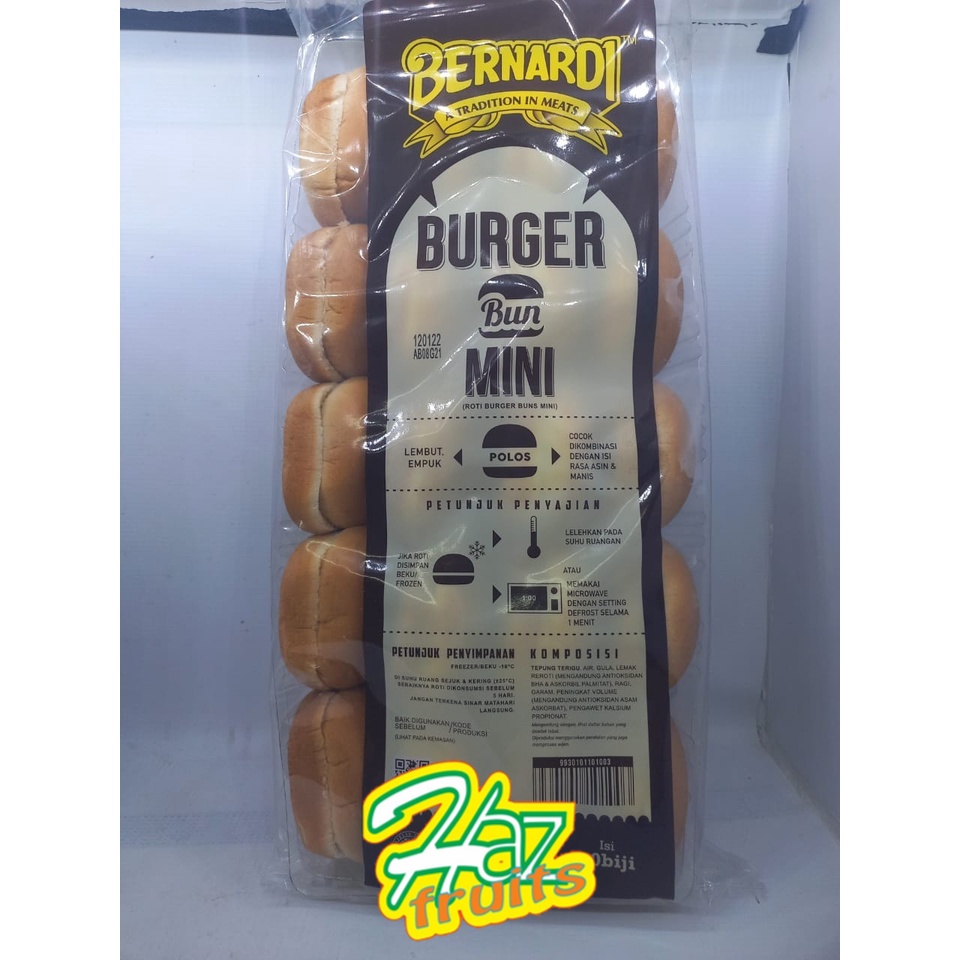 Jual bernardi roti burger mini 20s 500gr | Shopee Indonesia