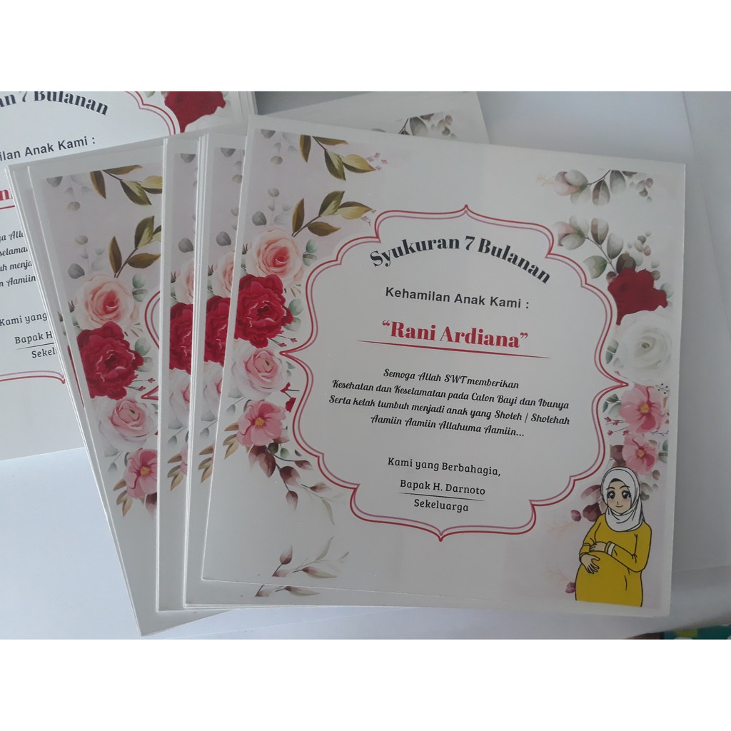 Jual SAMIR TUTUP DUS / Syukuran 7 bulanan / Undangan Aqiqahan / Kartu ...