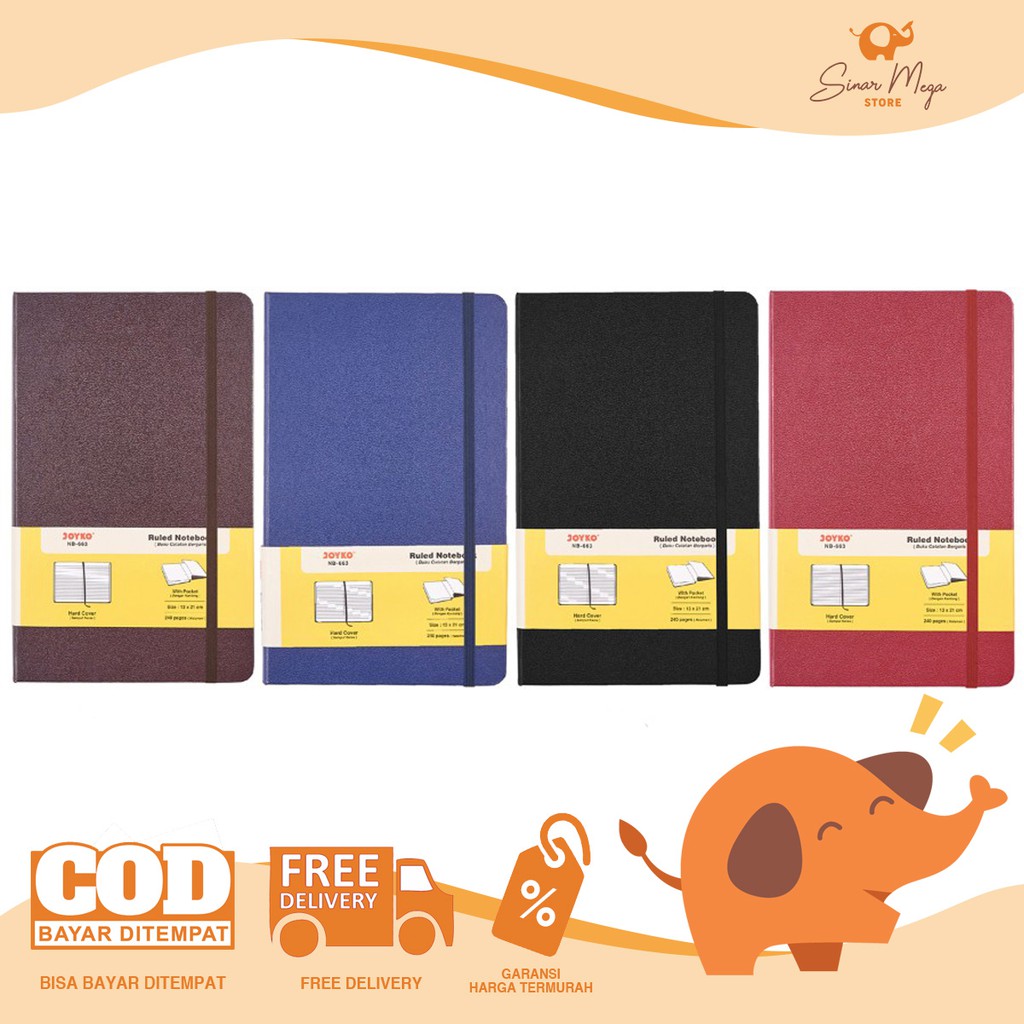 Jual Joyko Ruled Notebook A5 NB-663 Hardcover / Buku Catatan Bergaris ...