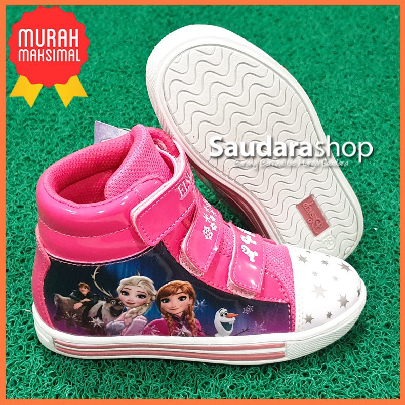 Jual Sepatu Anak Frozen Elsa & Ana Fushia Putih / Sepatu Frozen Anak ...