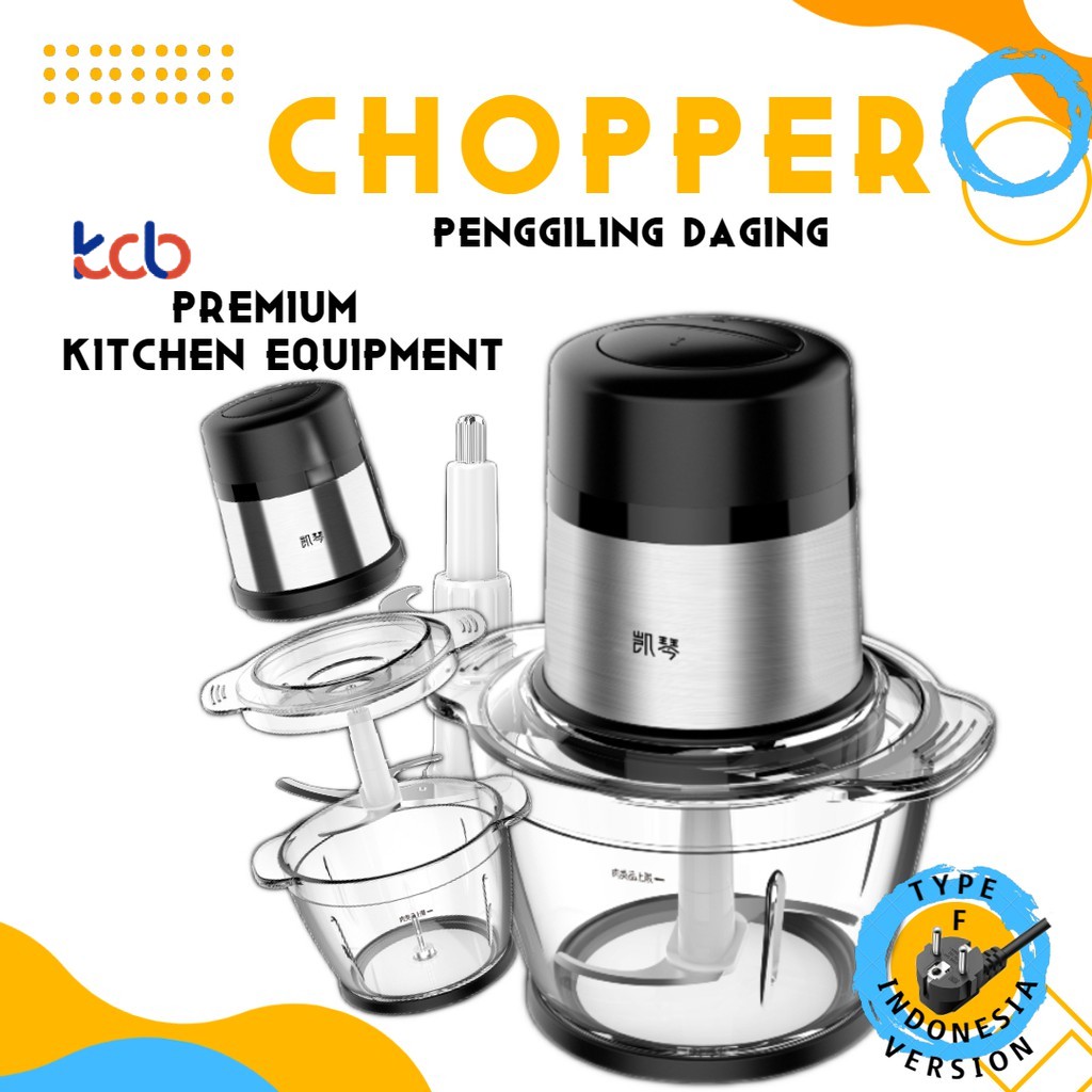 Jual Chopper Multifunction Electric Meat Blender Grinder Mixer Mincer Food Chopper Processor ...