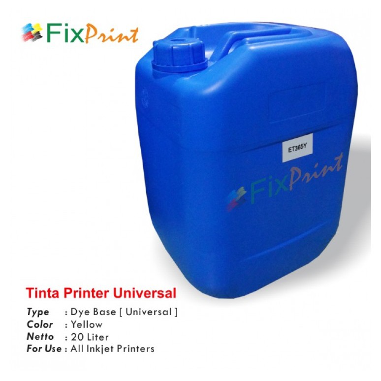 Jual Tinta Refill Galon Universal Yellow 20 Liter, Tinta Printer Dye ...