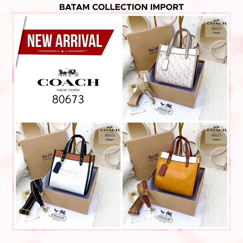 Jual Coach Field Tote 22 In Colorblock Bag #80673 | Shopee Indonesia