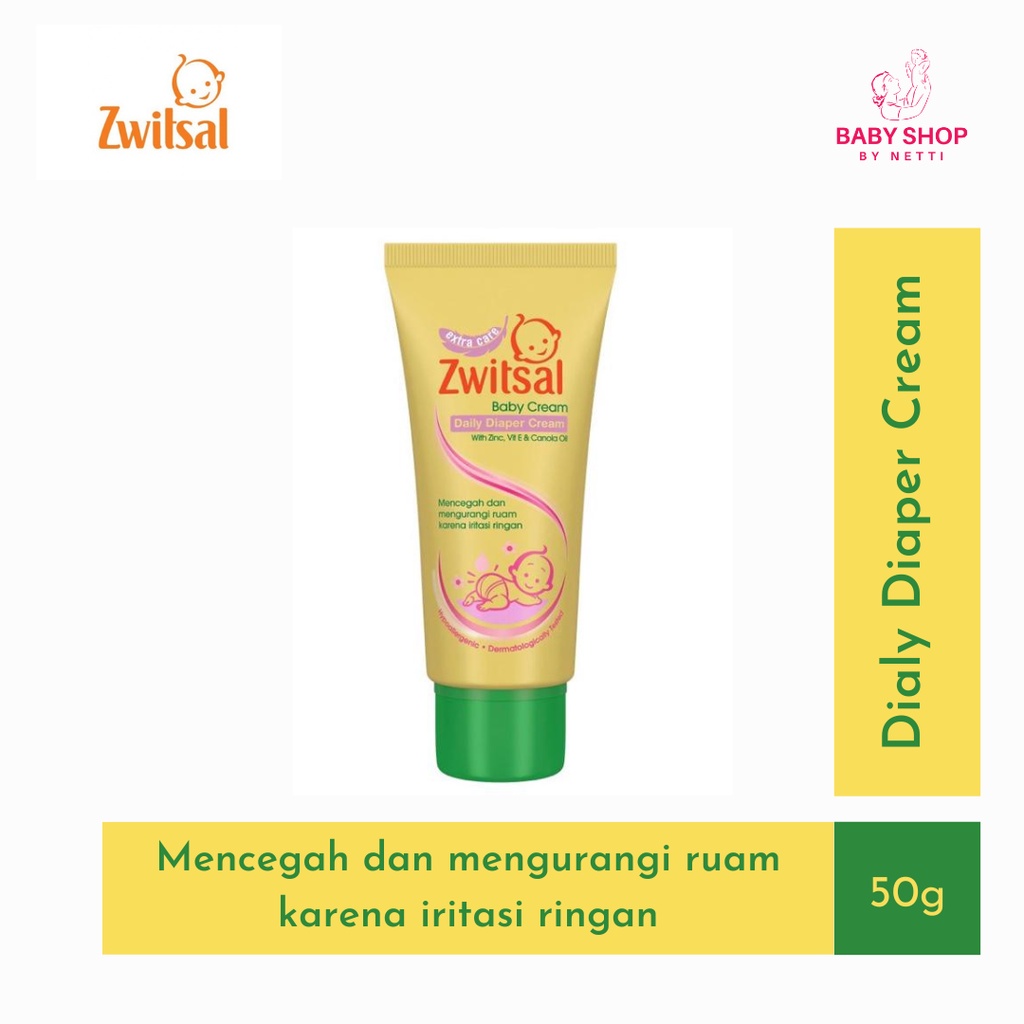 Jual Zwitsal Baby Cream Daily Diaper Cream Extra Care Zinc 50Gr ...