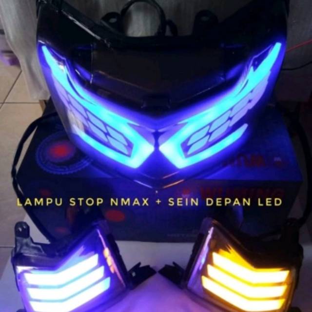 Jual PAKET LAMPU STOP + SEIN DEPAN YAMAHA NMAX / LAMPU STOPLAMP LED ...