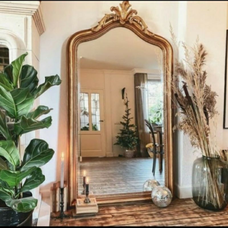 Jual Cermin Hias Rias Dinding Figura Kaca Kayu Ukir Vintage Jujur ...