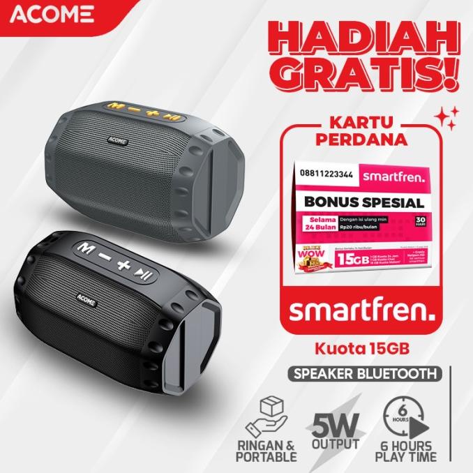 Jual ACOME Speaker Bluetooth 5.0 Hi-Fi Sound TWS 5W Portable A2 ...