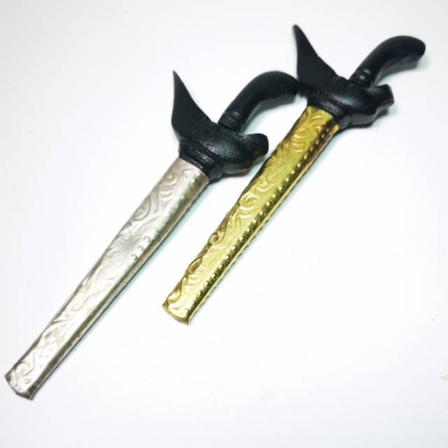 Jual Souvenir 1pasang Keris Sarung Kuningan Rajahan | Shopee Indonesia