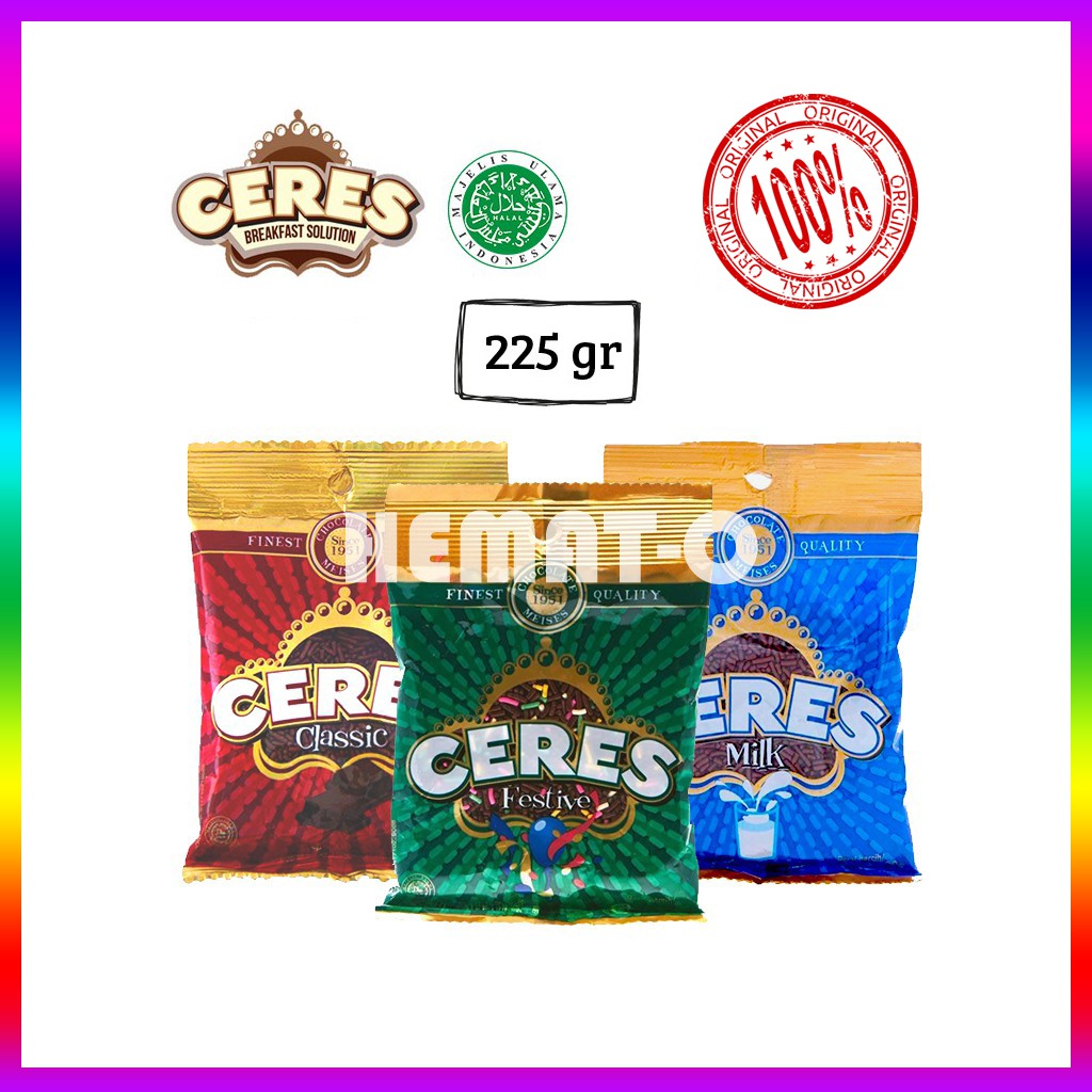 Jual CERES Meises / Mesis / Meses 225 gr COKLAT, MILK, FESTIVE, DARK ...