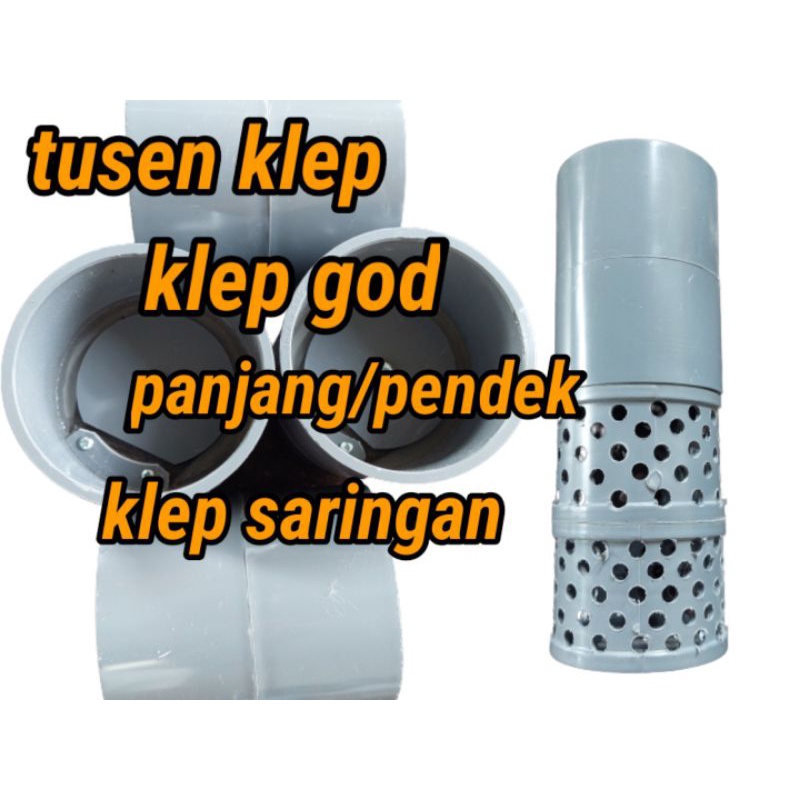 Jual tusen klep pvc semua ukuran saringan panjang pendek klep god tanpa ...