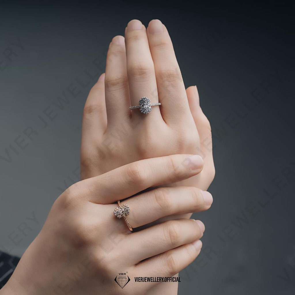Jual Vier Edition Ring 11864-11863 cincin bronze crystal zirconia ...