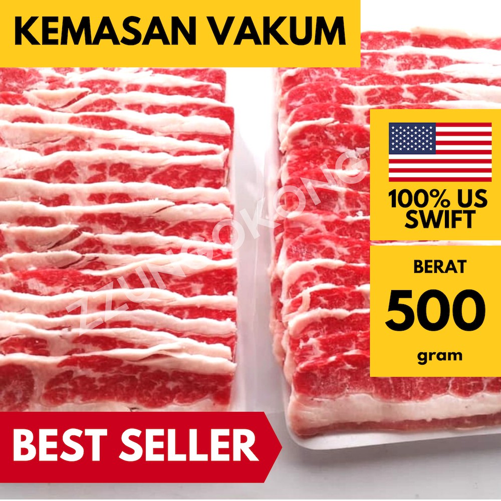 Jual Shortplate VAKUM Beef Slice daging sapi yoshinoya 500 gram 500gr ...