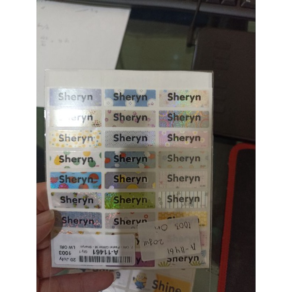 Jual sticker nama ori | Shopee Indonesia