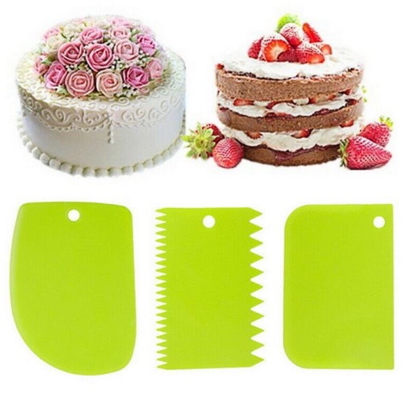 Jual Scraper kue 3 in 1 set / scrapper potong adonan / spatula cake ...