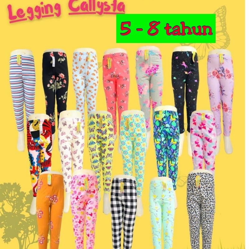 Jual Legging Anak Perempuan Calista Umur 5 6 7 8 Tahun Merek Leging ...