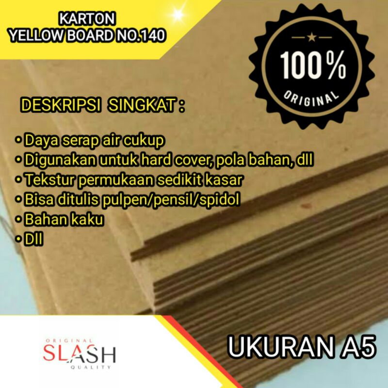Jual KERTAS KARTON TEBAL BOT / CARTON YELLOW HARD BOARD NO. 30 UKURAN ...