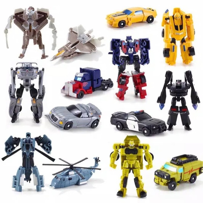 Jual Robot Mini Mobil Mobilan Kids Robot Transformers Action Figure ...