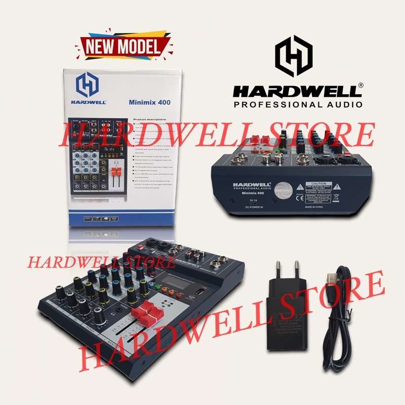 Jual Mixer Hardwell 4 Channel MINIMIX 400 Original Mixer LIVE STREAMING ...