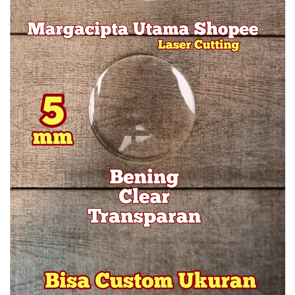 Jual Acrylic Bening 5mm Diameter 25cm Akrilik Laser Cutting Bulat ...