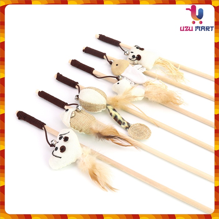 Jual Mainan Kucing Tongkat Boneka Stick Tali Motif tq | Shopee Indonesia