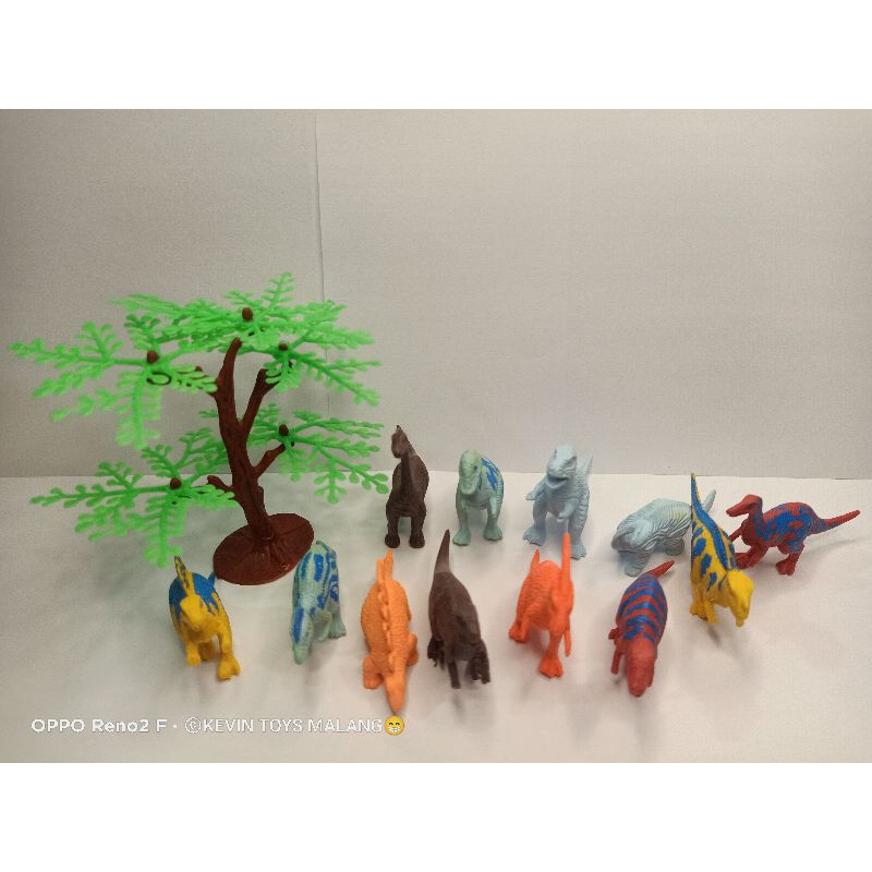 Jual 8610 MAINAN DINOSAURUS KECIL ISI 12PCS PLUS POHON / DINO MINI ISI ...