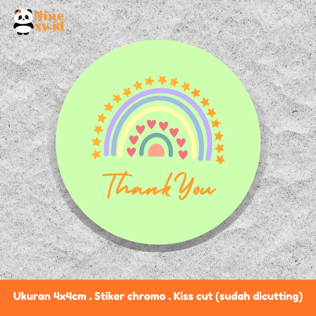 Jual Stiker thank you label online shop bisa custom bahan chromo ukuran ...