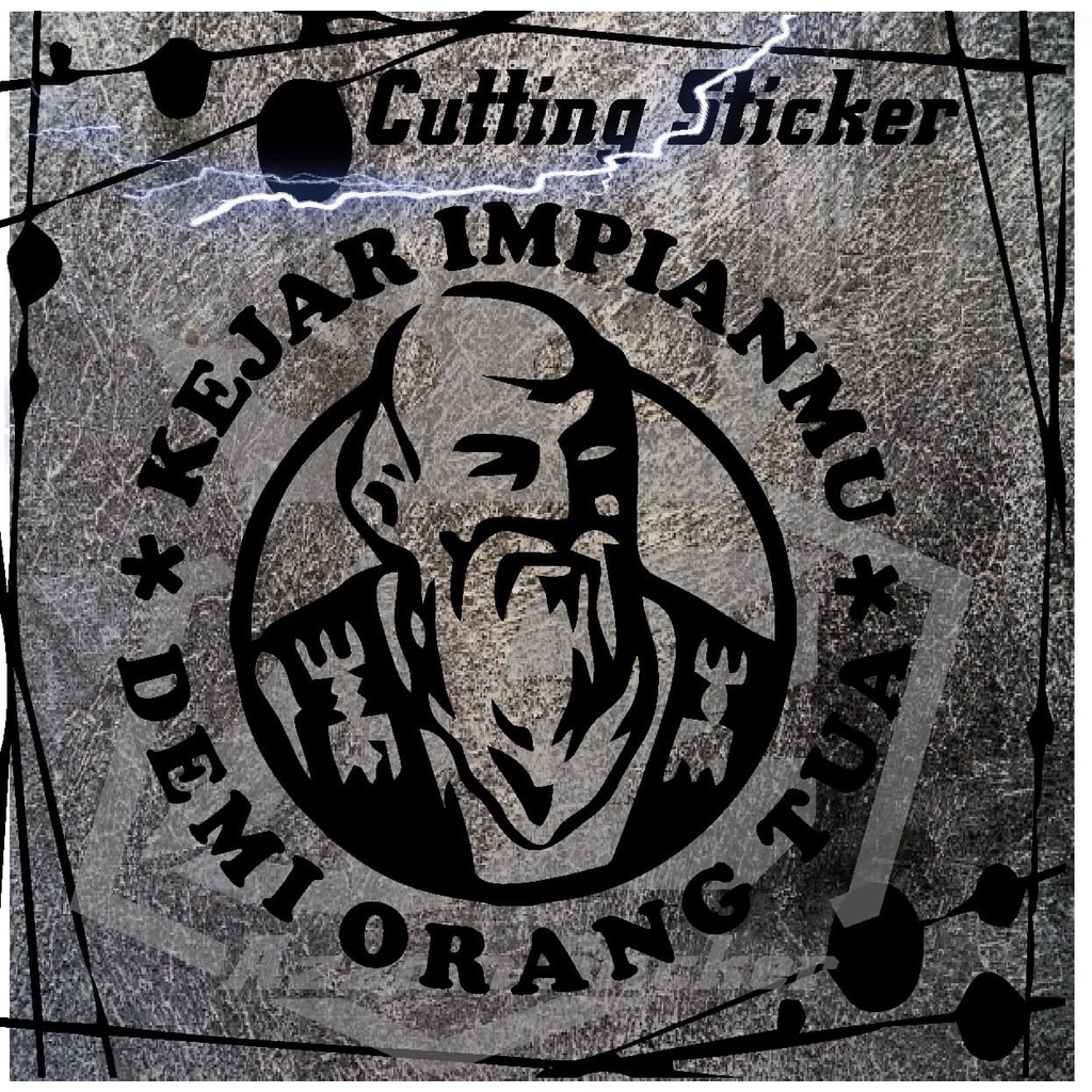 Jual STICKER KATA KATA KEJAR IMPIAN MU/CUSTOM CUTTING KATA BODY MOBIL ...