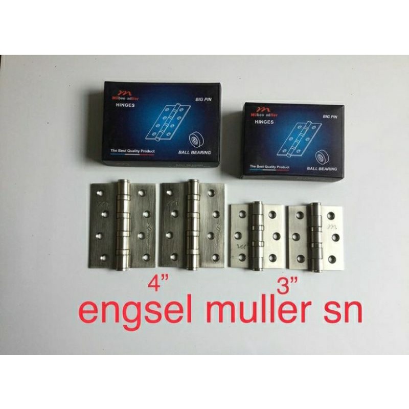Jual Engsel Pintu Jendela Muller Stainless 3, 4 Inch / Engsel Bearing ...