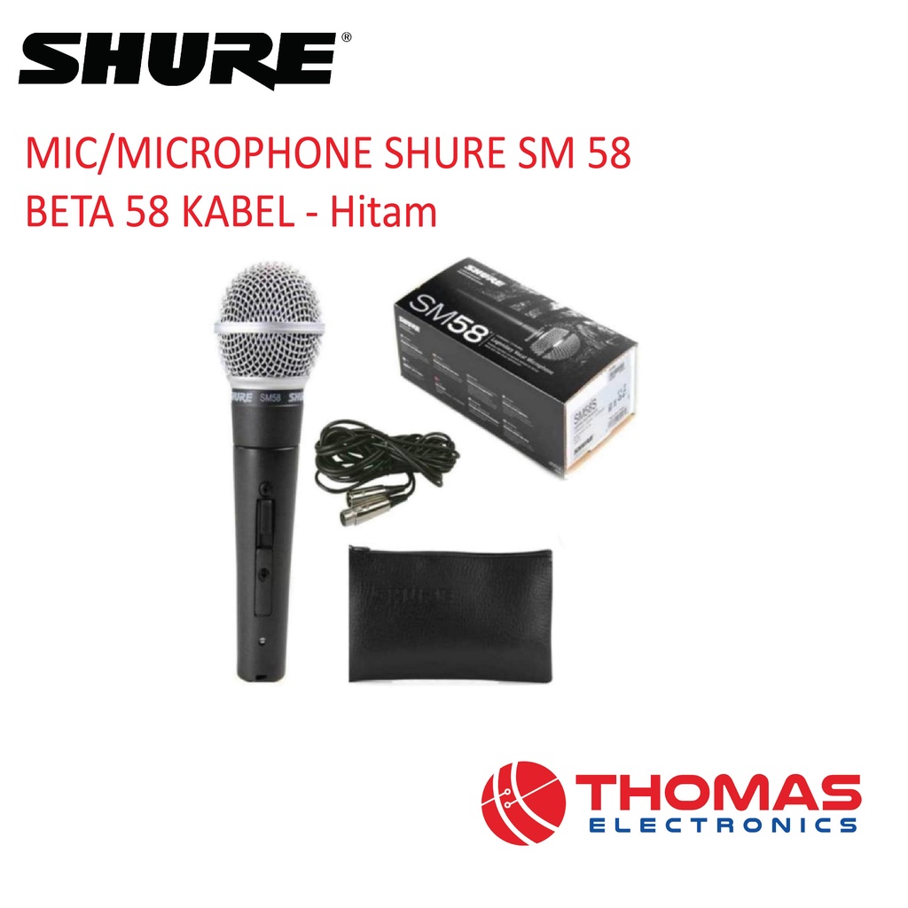Jual Mic Kabel Shure SM 58 Cocok Pidato Dan Karaoke SHURE SM-58 ...