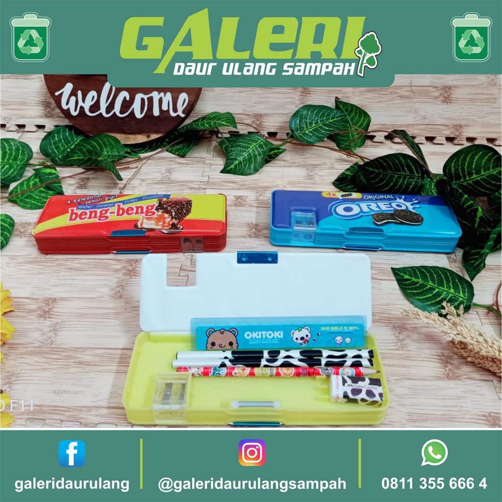 Jual dusgrip daur ulang tempat pensil unuk kerajinan daur ulang pencil ...