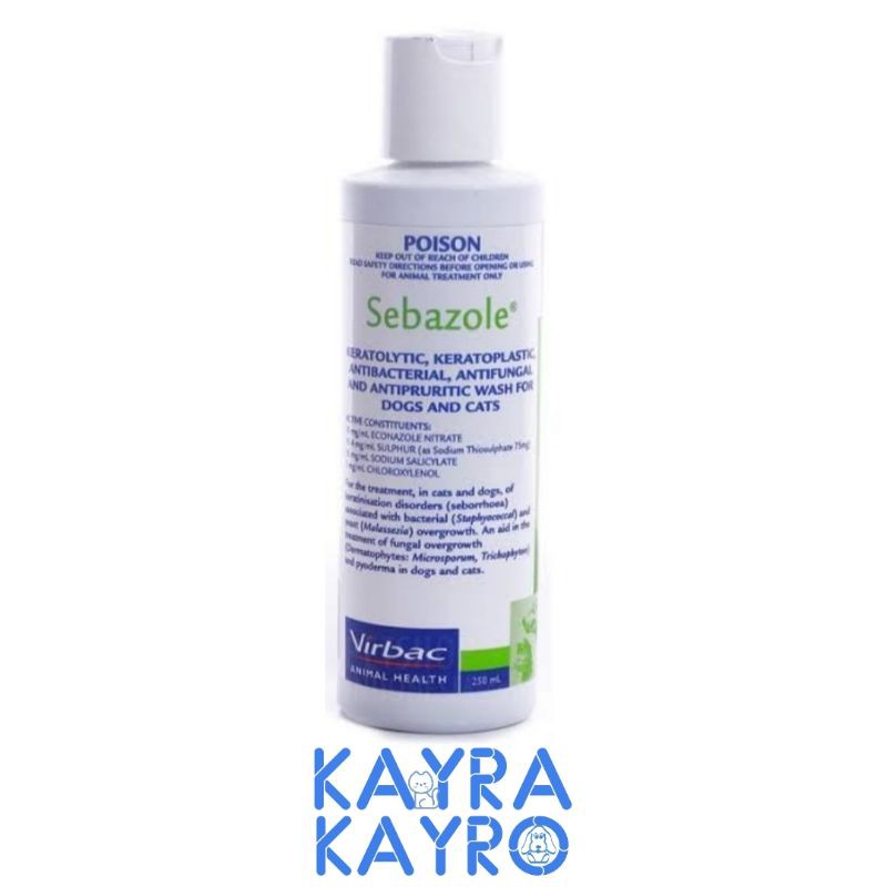 Jual Virbac Sebazole Shampoo for Dog Cat 250 mL - Shampo Anti Bakteri ...