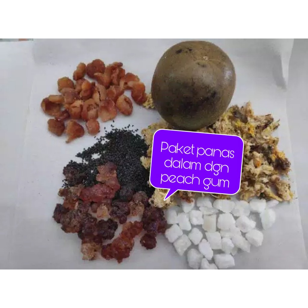 Jual Paket Pas Dalam Lengkap Dengan Peach Gum Tao Jiao Peach Resin