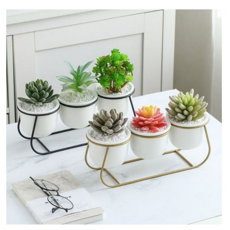 Jual standing pot besi mini 3 lubang/standing pot besi cantik | Shopee ...