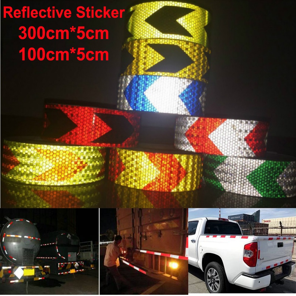 Jual Reflective Sticker Marker Mobil Truk Arrow Pattern 300cm X 5Cm ...
