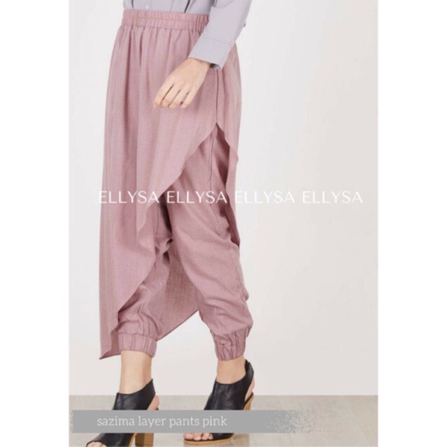 Jual Hijab Ellysha Sazima Layer Pants Ellysa | Shopee Indonesia