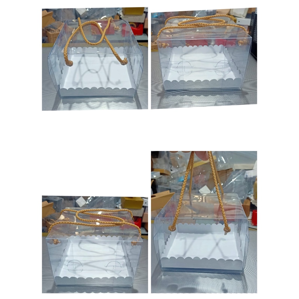 Jual Kotak Mika Kemasan Kue & Makanan / Hantaran Uk. 12 x 12 x 12 cm ...